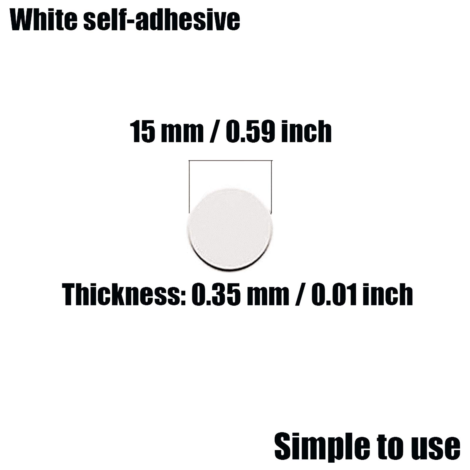 ZXUEZHENG Self-Adhesive Screw Hole Stickers,2-Table 96 in 1 Self-Adhesive Screw Covers Caps Dustproof Sticker 15mm White