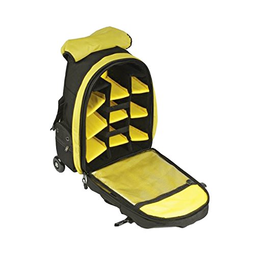 Ape Case, ACPRO4000, Backpack with wheels, Laptop compartment, Padded, Rain cover included, Adjustable straps, Camera backpack, Black (ACPRO4000),Large With Rollers