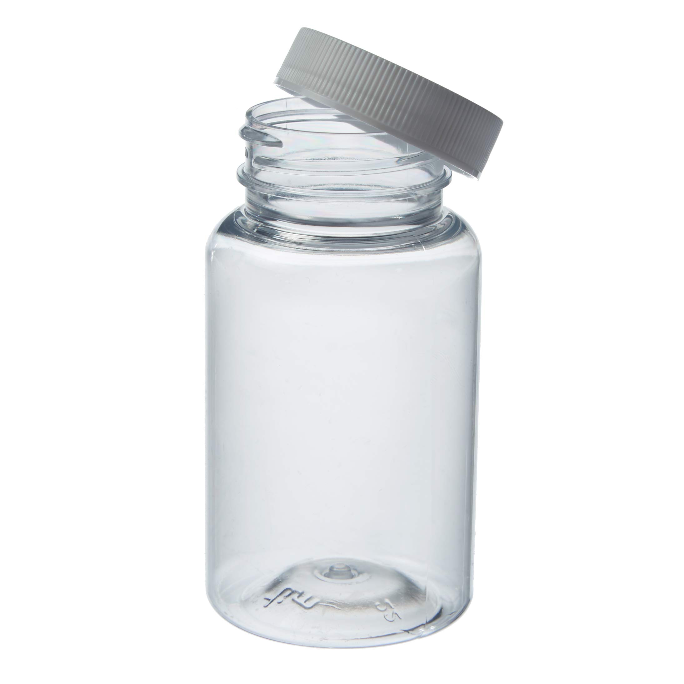 Hudson Exchange 120mL (4OZ) Packer Bottle with Cap, PET, Clear, 6 Pack