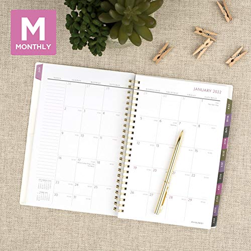 2022 Weekly & Monthly Planner by AT-A-GLANCE, 5-1/2" x 8-1/2", Small, BADGE Floral (1565F-200)