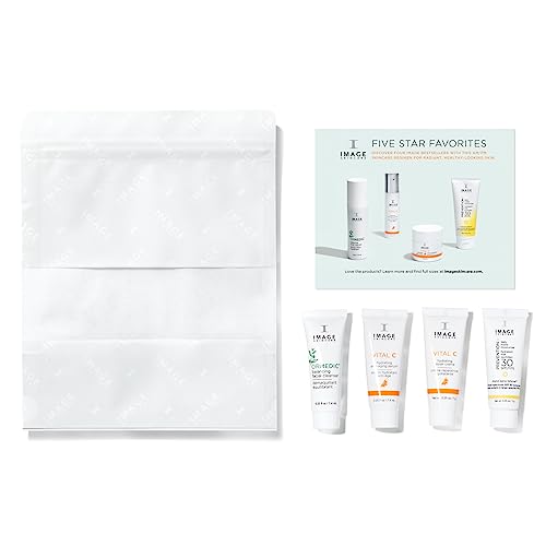 IMAGE Skincare, Five Star Favorites Introductory Skin Care 4 Step Regimen Set for Brighter, Healthier Looking Skin, Discovery Size