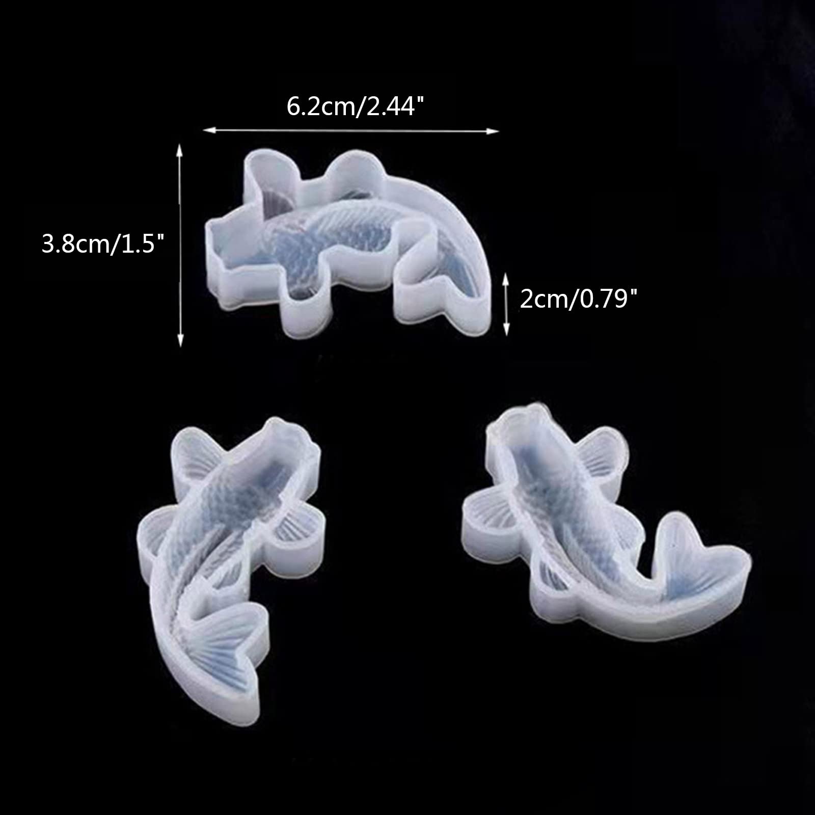 3 Pcs Three-Dimensional Ornaments UV Crystal Epoxy Mold Soap Wax Plaster Resin Silicone Mould DIY DIY Molding Kit