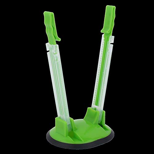 Furnoor Adjustable Hands Free Baggy Rack Clip Kitchen Food Storage Bag Opener Holder Anti-slip Practical Durable(Green)