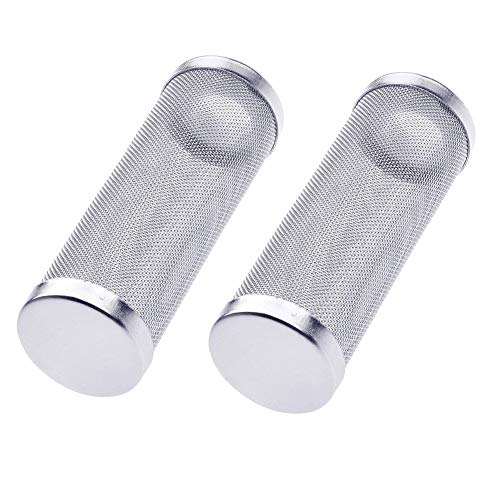 Quickun Stainless Steel Aquarium Flow Fish Filter Guard Net Shrimp Safe Inlet Inflow Protect Basket Mesh Media 16mm, 2Pcs