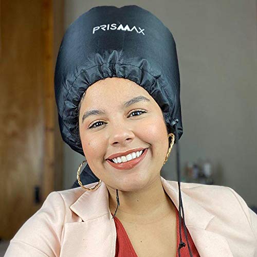 Prismax Bonnet Hood Hair Dryer Attachment - Soft Portable Hood for All Handheld Blow Dryers