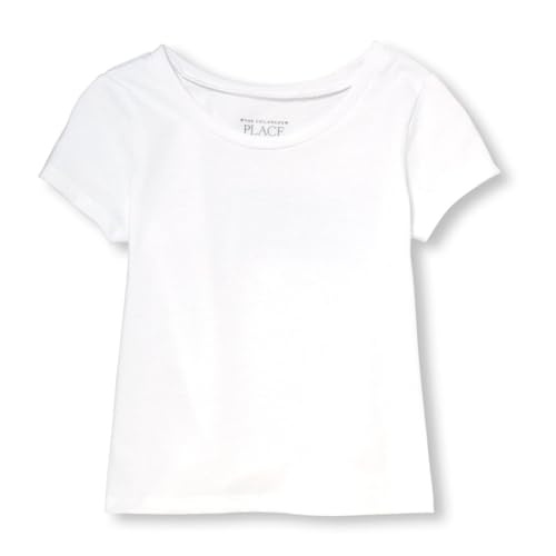 The Children's Place Baby Girls and Toddler Long Sleeve Basic Layering T-Shirt, White, 2T US
