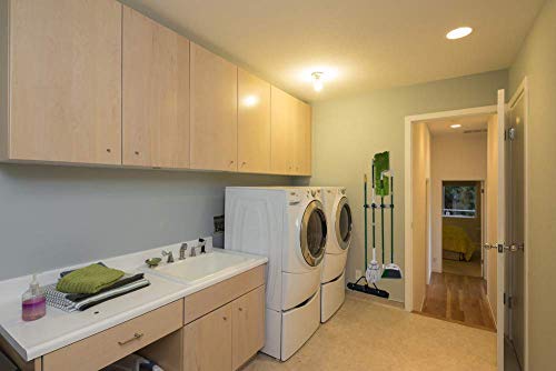 Mop and Broom Organizer β Declutter your Kitchen, Laundry Room or Garage with this Commercial Strength Metal Wall Mount Holder β Keep your Lawn, Yard and Gardening Tools Neat and Organized