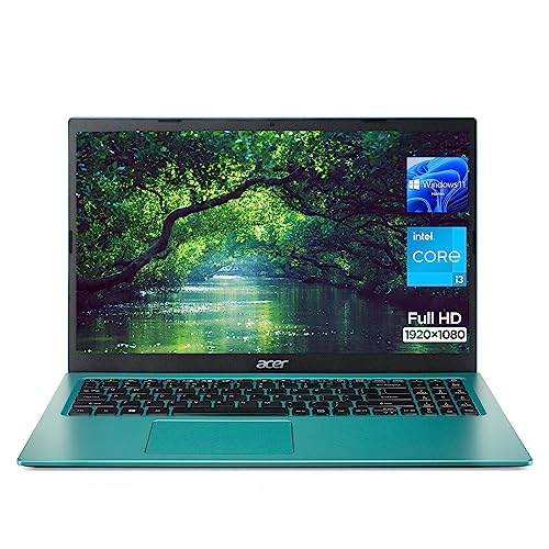 Acer Aspire 3 Laptop, 15.6Inches FHD Screen, Intel Core i3-1115G4, 8GB DDR4 RAM, Windows 11 Home, 256GB PCIe M.2 SSD, Wi-Fi, HDMI, RJ-45, Webcam, Teal Blue A315-24P