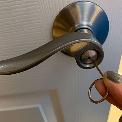Interior Door Key for Bathroom Bedroom, Emergency Key for Door Knob Lock - Set of 10 Gold