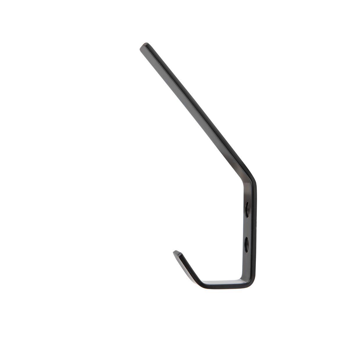 Amazon Basics Wall Mounted Modern Metal Drywall Coat Hooks - Flat Black, 5-Pack