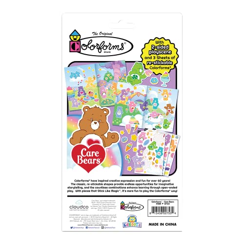 Colorforms Travel Play Set - Care Bears - The Classic Picture Toy That Sticks Like Magic - for Ages 3+