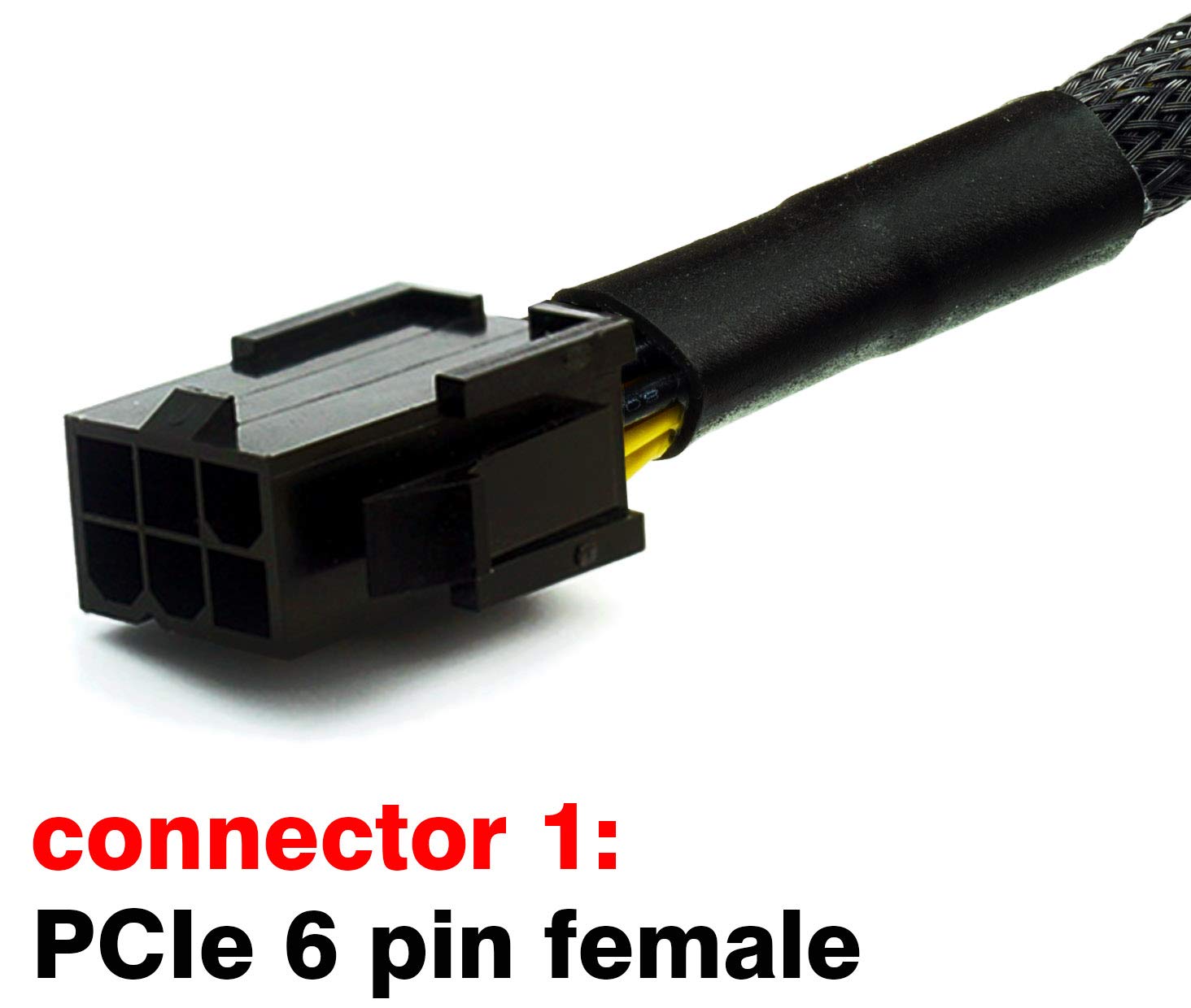 TeamProfitcom PCI-e 6 Pin to Dual PCIe 8 Pin (6+2) Graphics Card PCI Express Power Adapter GPU VGA Y-Splitter Extension Cable Mining Video Card Sleeved Power Cable 9 inches (2 Pack)