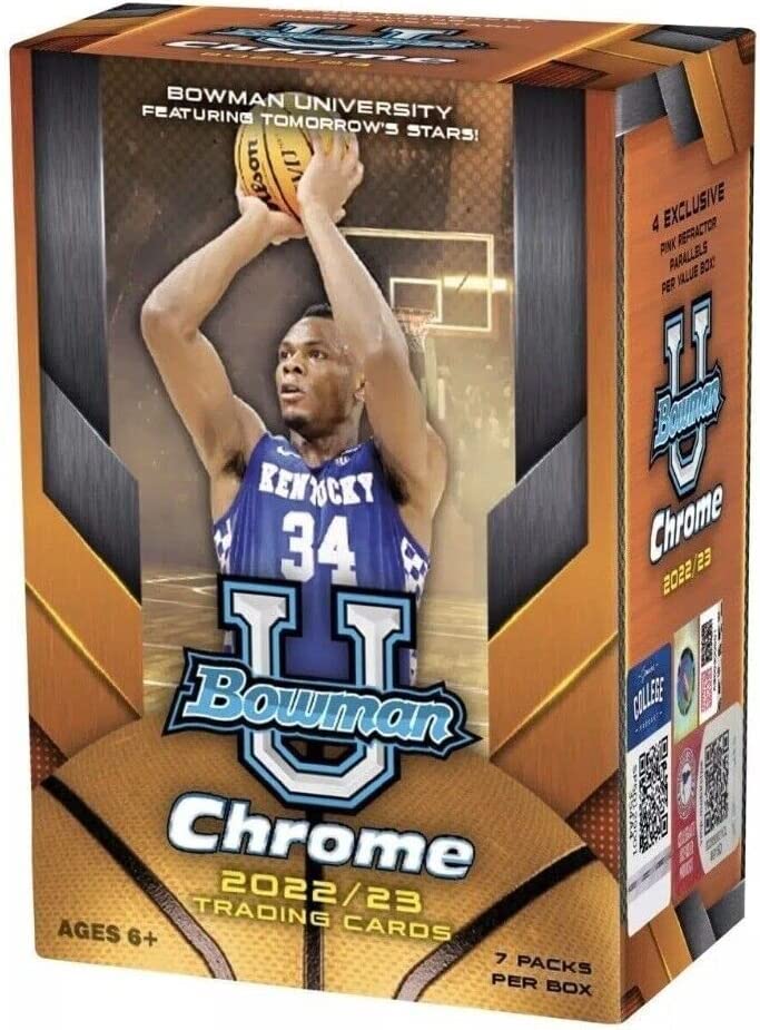 2022/23 Bowman University Chrome Basketball Value Box - Factory Sealed