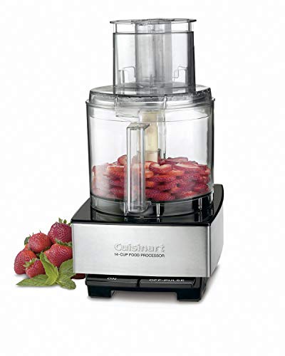 Cuisinart 14 Cup Food Processor, Includes Stainless Steel Standard Slicing Disc (4mm), Medium Shredding Disc, & Stainless Steel Chopping/Mixing Blade, DFP-14BCNY and DLC-DH Disc Holder, White
