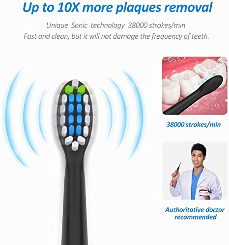 TLOVII Electric Toothbrush Replacement Heads Refill, 2 Count