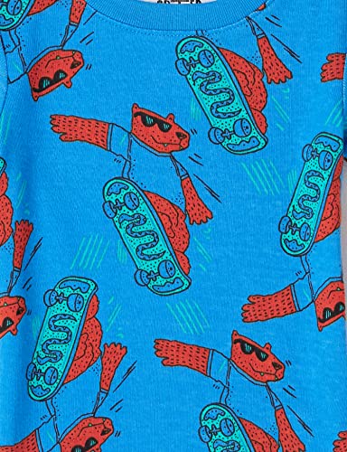 Amazon Essentials Boys' Snug-fit Cotton Pajamas Sleepwear Sets (Previously Spotted Zebra), Pack of 3, Bear Print, 8