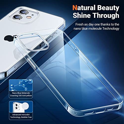 TORRAS Crystal Clear Compatible for iPhone 12 Mini Case, [Long Lasting Clarity] Slim Yet Durable Soft Silicone Thin Phone Cases for iPhone 12 Mini 5.4 inch 2020 Release, Crystal Clear