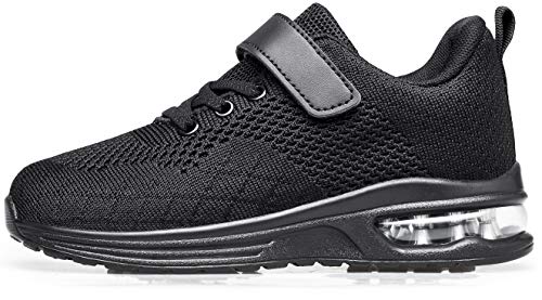 Anlarach Kids Toddler Shoes Boys Girls Athletic Running Shoes Air Cushion Sneakers for Toddler 6 allblack