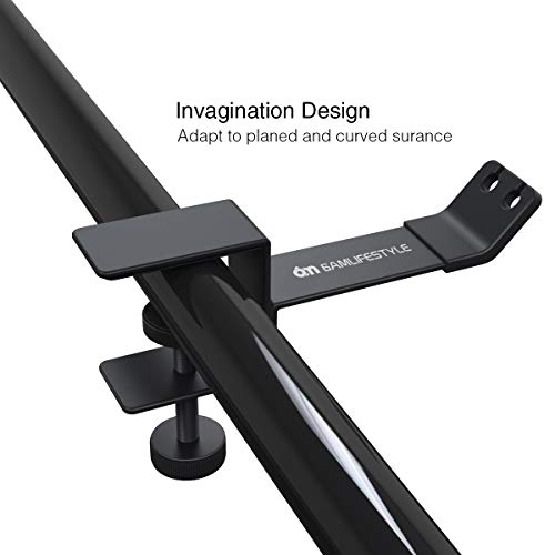 Headphone Headset Stand Holder, 6amLifestyle Universal Metal Gaming Headphones Hanger Mount Under Desk Hook Clip with Adjustable Clamp for All Headsets, Black(Patented)