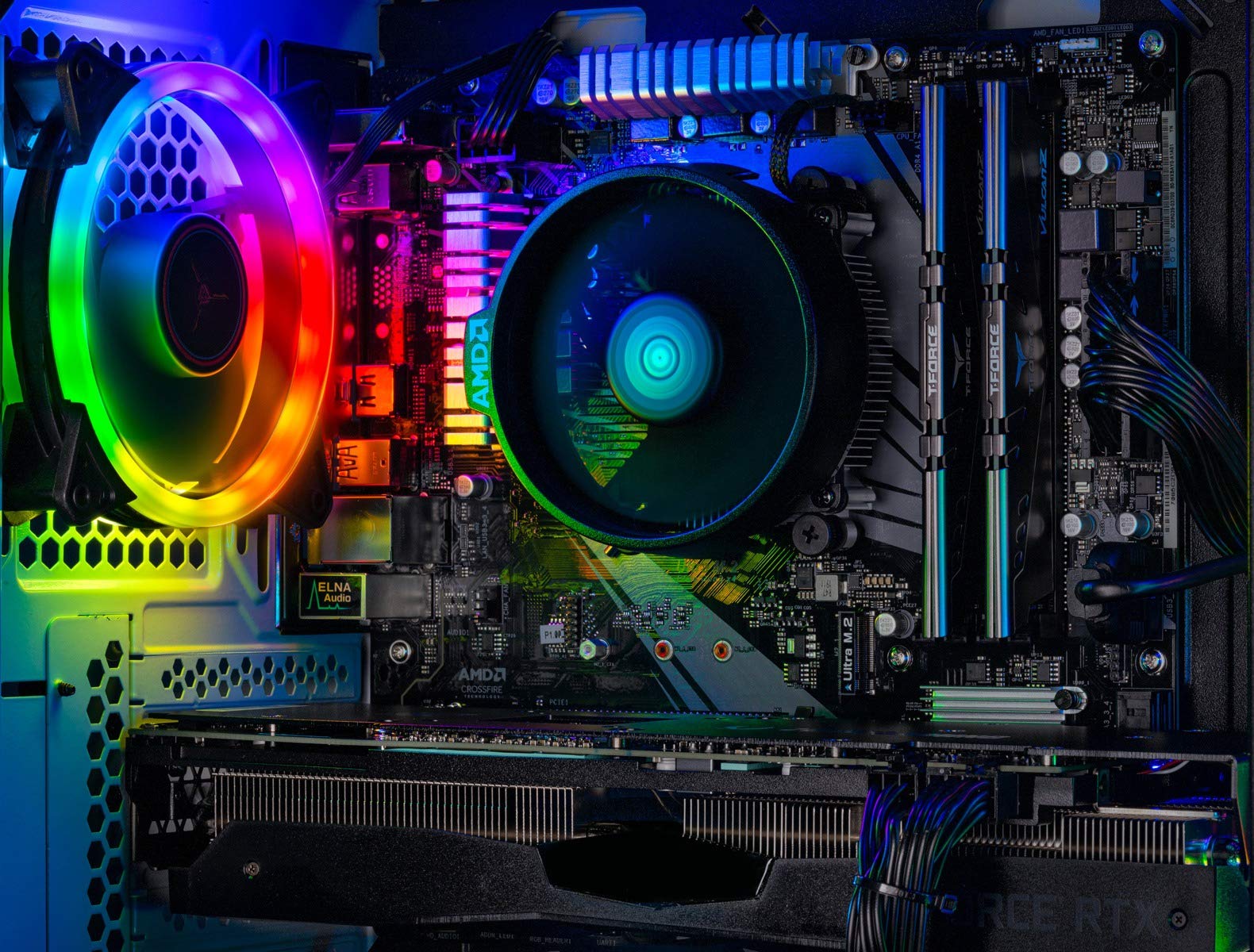 Skytech Chronos Gaming PC Desktop - AMD Ryzen 7 2700X, NVIDIA RTX 2070 Super 8GB, 16GB DDR4 (2X 8GB), 1TB SSD, 650 Watt Gold