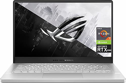 ASUS ROG Zephyrus Gaming Laptop 2023 Newest, 15.6" FHD 144HZ Display, AMD Ryzen 7 5800HS, NVIDIA GeForce RTX 3060 Graphics, 40GB RAM, 2TB SSD, Bluetooth, Wifi6, Windows 11 Home, White
