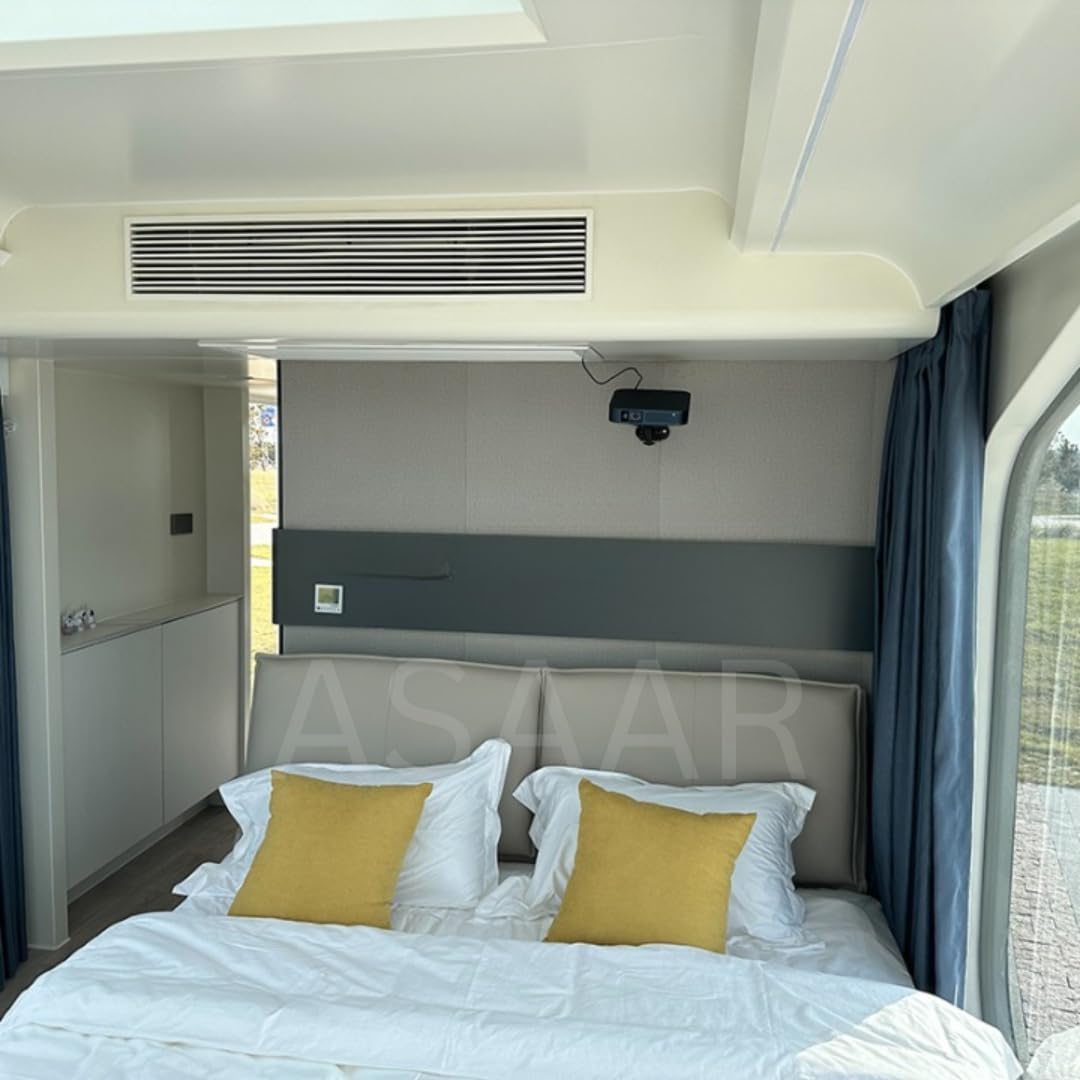 Generic Asaar Smart Luxury Space Capsule House with Bathroom for Hotel, Booth, Office, Guard House, Villa, Workshop - Efficient and Versatile Living Solution, White, asaspcap2