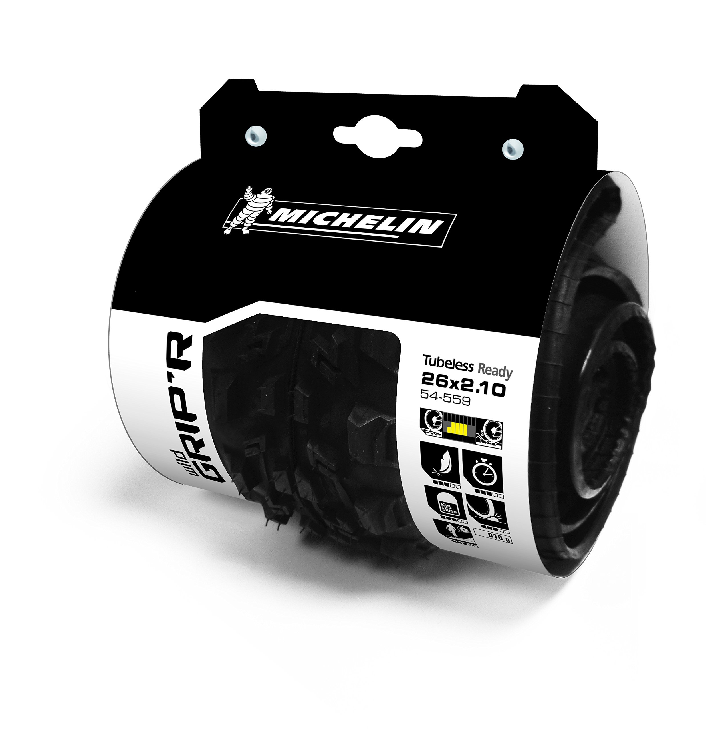 Cicli Bonin Unisex Adult Michelin Wild Grip'R Tl Ready Tyres - Black, One Size