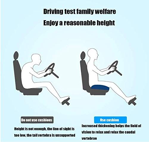 Thboxes Car Seat Cushion Heightening Height Boost Mat, Portable Breathable Driver Seat Cushion for Height, Provides Good Driving Visibility Rose/Grey 40 40 12cm