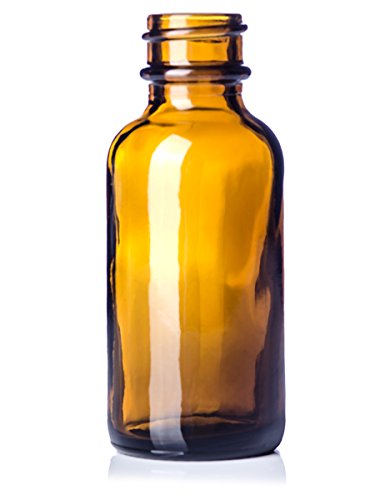 Amber Glass Bottles with Eye Droppers (2 oz, 4 pk) For Essential Oils, Colognes & Perfumes, Blank Labels Included