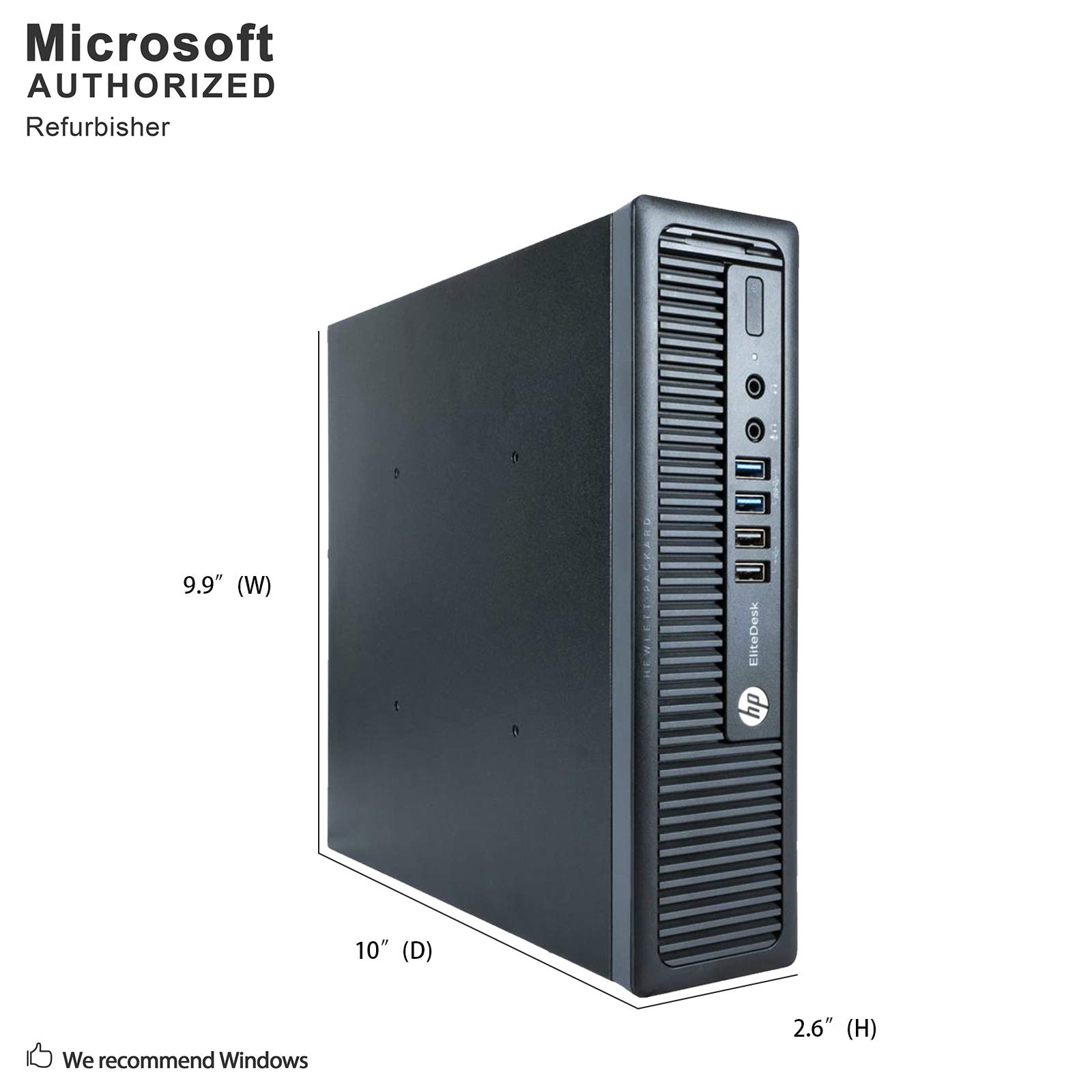 HP EliteDesk 800 G1 USFF Desktop PC Computer Package, Intel Quad Core i5 up to 3.6GHz, 16G DDR3, 512G SSD, USB 3.0, VGA, DP, 20 Inch LCD Monitor(Brands May Vary), Keyboard, Mouse, Win 10 Pro (Renewed)