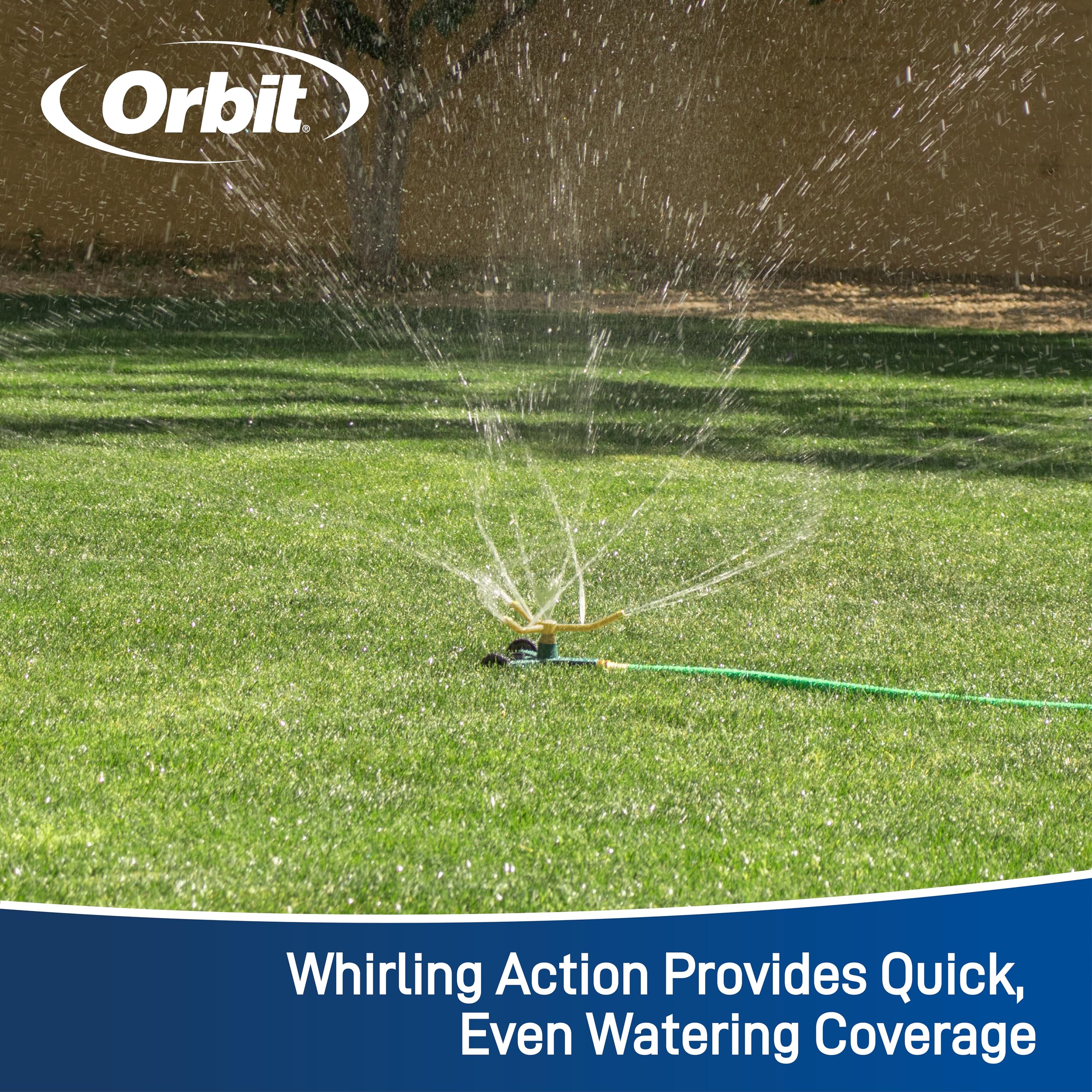 3-Arm Metal Sprinkler with Wheel Base