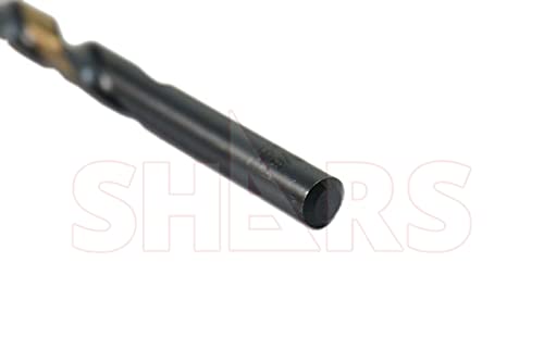 Shars 1/16-1/2", A-Z, #1-#60 HSS Heavy Duty Drill Grade Black & Gold Finish Jobber Drill 135° Point Angle 115 pcs Set 404-2929 L
