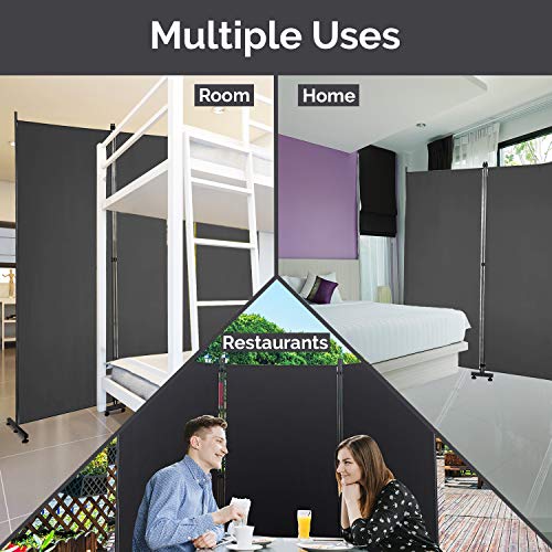 Room Divider β Folding Partition Privacy Screen for School, Church, Office, Classroom, Dorm Room, Kids Room, Studio, Conference - 102" W X 71" Inches - Freestanding & Foldable