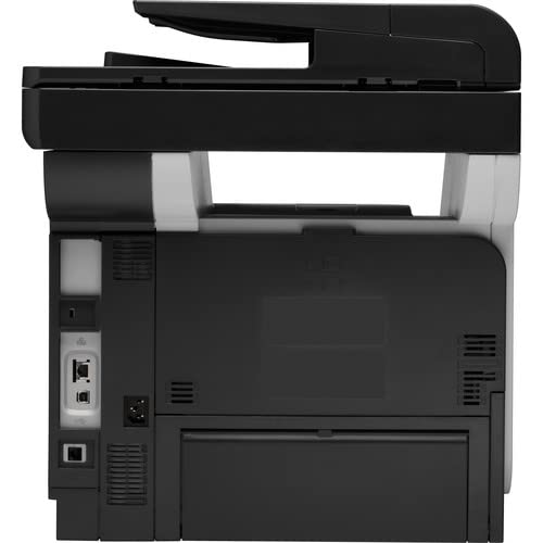 HEWLETT PACKARD Laserjet Pro M521dn All-in-One Printer (A8P79A) with Power Strip Surge Protector and Electronics Basket TM Microfiber Cleaning Cloth