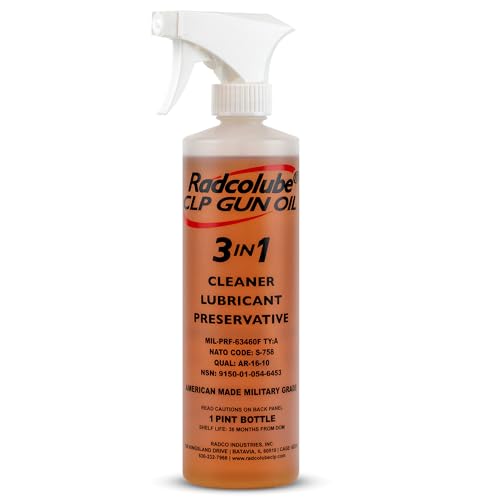 3-in-1 CLP Gun Oil, Lubricates & Preserves All Types of Firearms, Military-Grade Gun Cleaner, Revolutionary Gun Cleaning Kit Must-Have, 1 Pint Gun Cleaner Spray - Radcolube