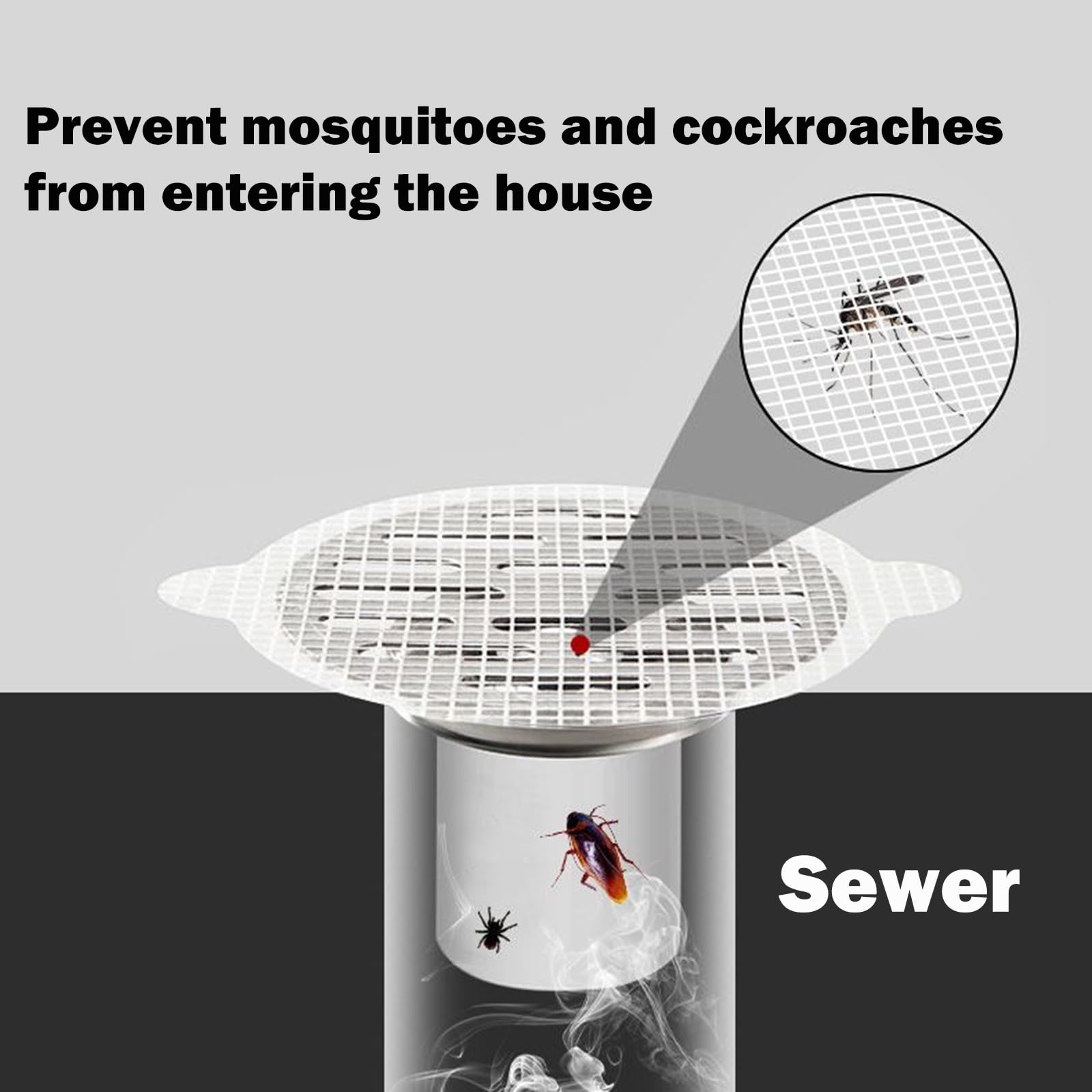 43Pack Disposable Shower Drain Hair Catcher Waterproof Mesh Stickers,Kitchen Sink Drain Strainer,Bathtub Hair Catcher for Drain,Sink Stopper,Bathtub Accessories,Bathroom Necessities (4.33"/11CM)