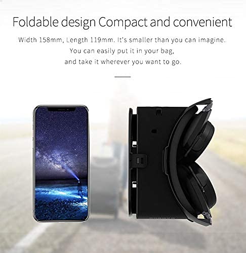 3D Virtual Reality VR Headset with Wireless Remote Bluetooth, VR Glasses for Movies & Video Games IMAX, Compatible for Android iOS iPhone 12 11 Pro Max Mini X R S 8 7 Samsung 4.7-6.2" Cellphone