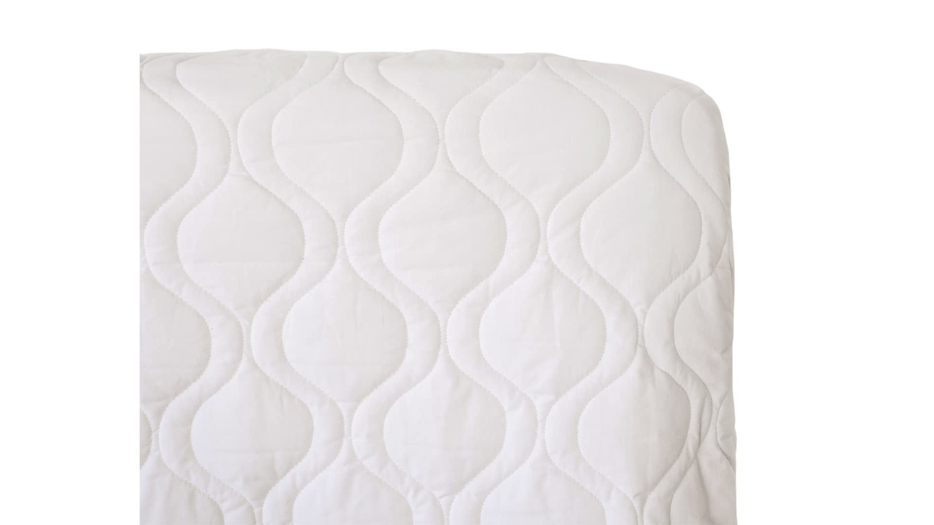 SheetWorld Quilted Fitted Cradle Mattress Pad 18 x 36, Solid White, Made in USA