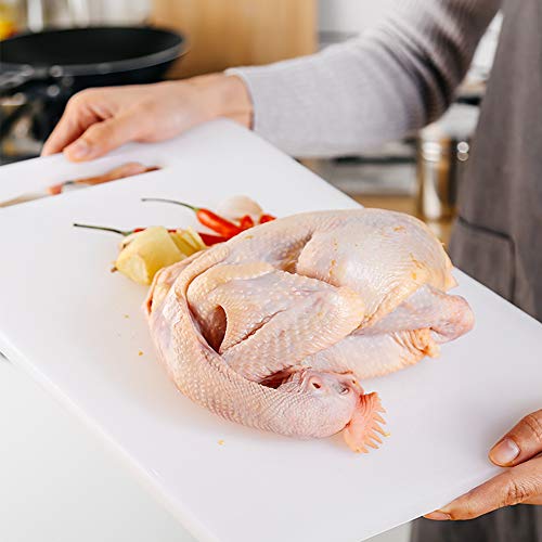 Super Leader Professional Plastic Cutting Board for Restaurants,Dishwasher Safe and BPA Free,1.27 x 17.8 x 0.4 Inch,White