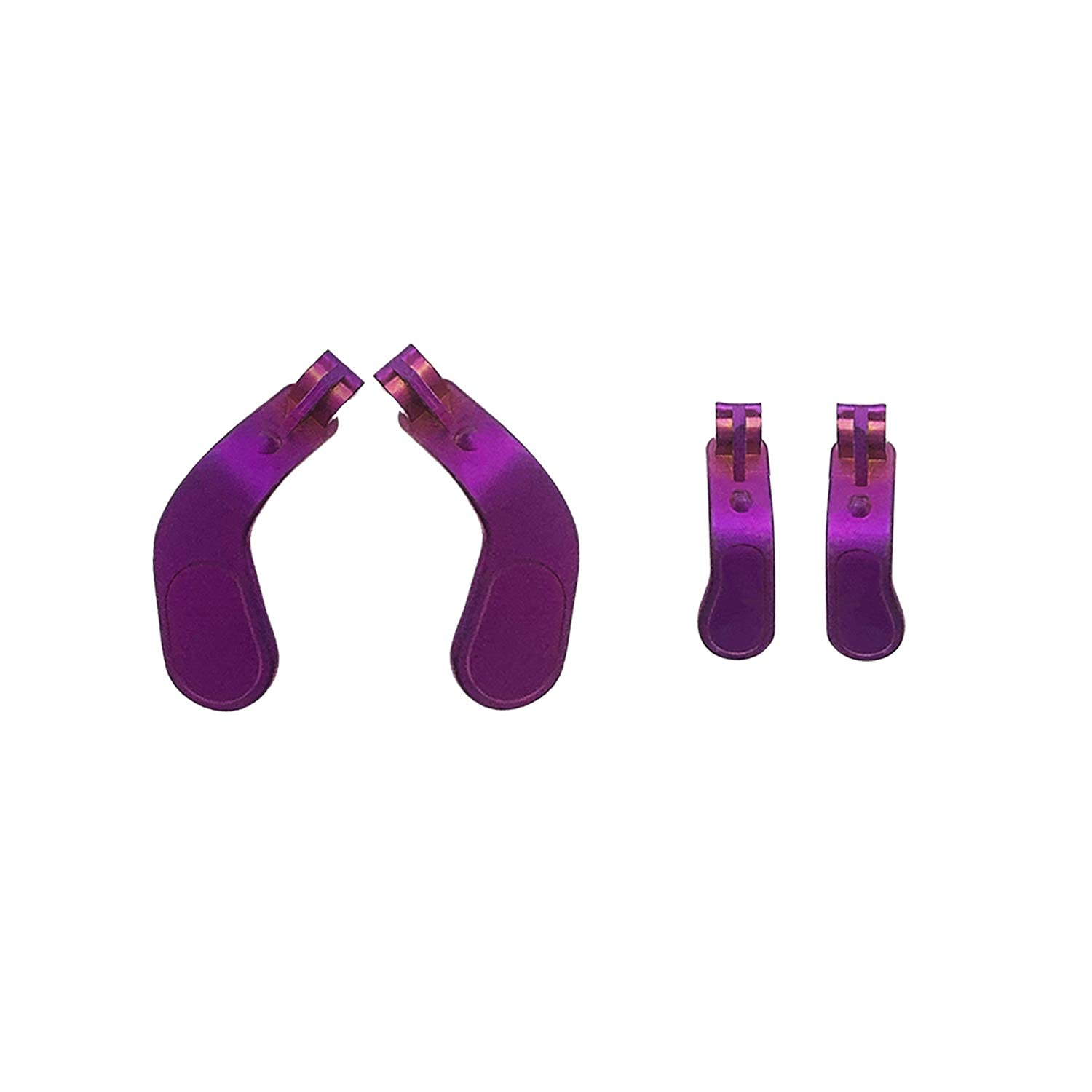 4 pcs Trigger Paddles and 2 Interchangeable D-Pads Metal Stainless Steel Replacement Parts for Elite Series 2 and Xbox one Elite Controllers(Purple)