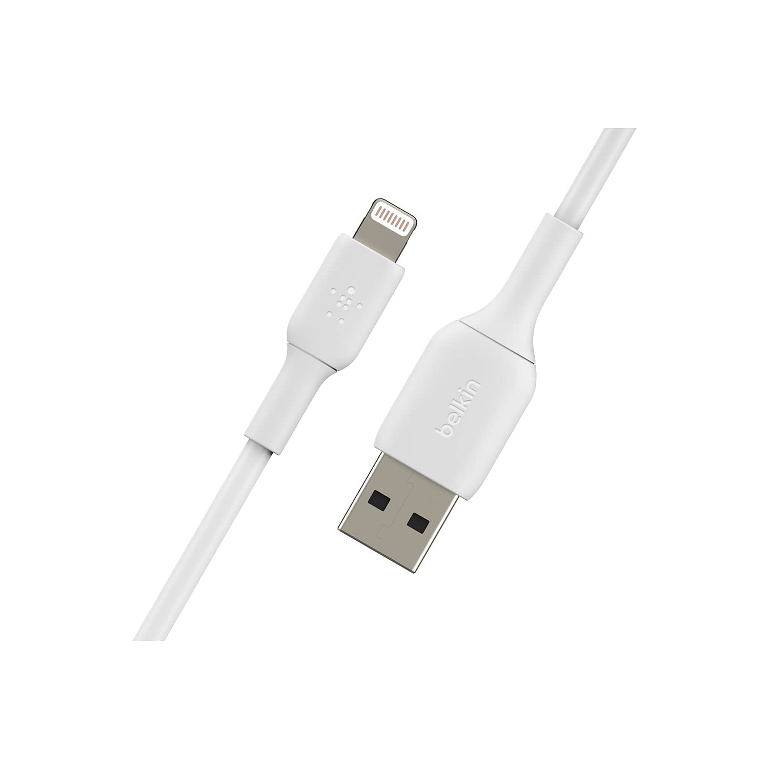 Belkin BoostCharge Lightning Cable 2-Pack - 3.3ft/1M - MFi Certified Apple iPhone Charger USB-A to Lightning Cable - iPhone Cable - iPhone Charger Cord - Apple Charger - USB Phone Charger - White