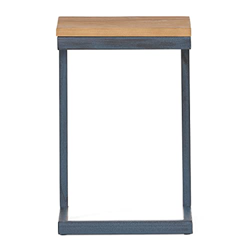 Christopher Knight Home Darlah Small Firwood Antique Table, Antique, Antique Natural and Black With Blue, 10.25”D x 12.75”W x 19.50”H