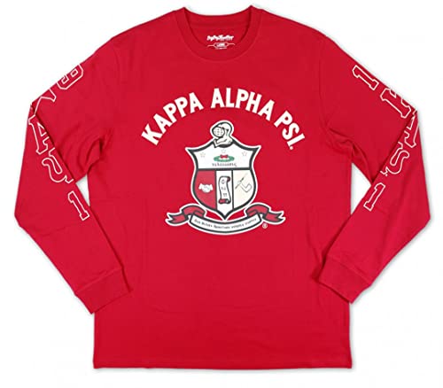 Kappa Alpha Psi M2 Long Sleeve Tee [5XL] Crimson Red