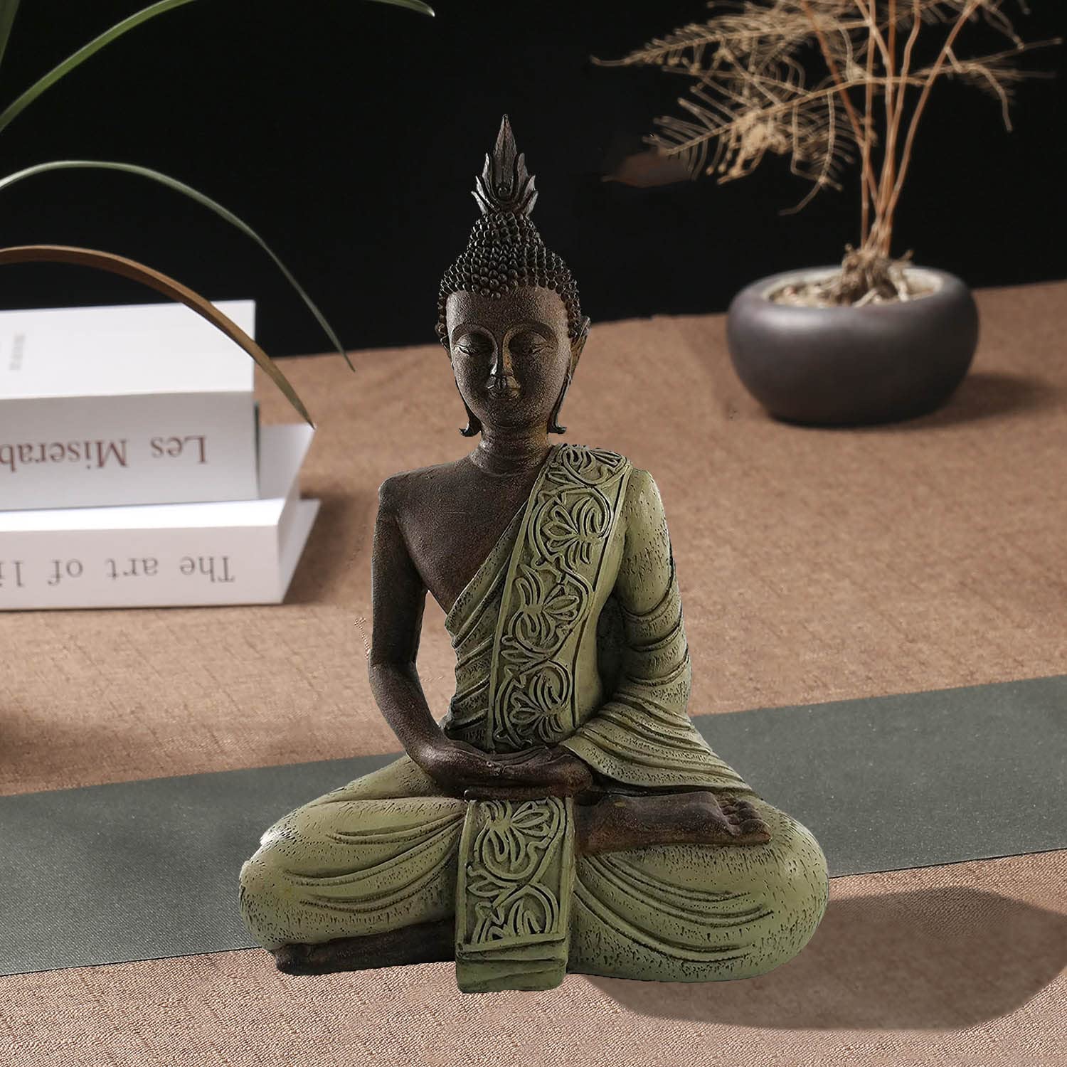 Buddha Statues, Resin Zen Buddha Figurines Indoor, Meditating Buddha Statue Decor, Home Decorations, Spiritual Living Room Decor Collectibles, Office Ornament Gift