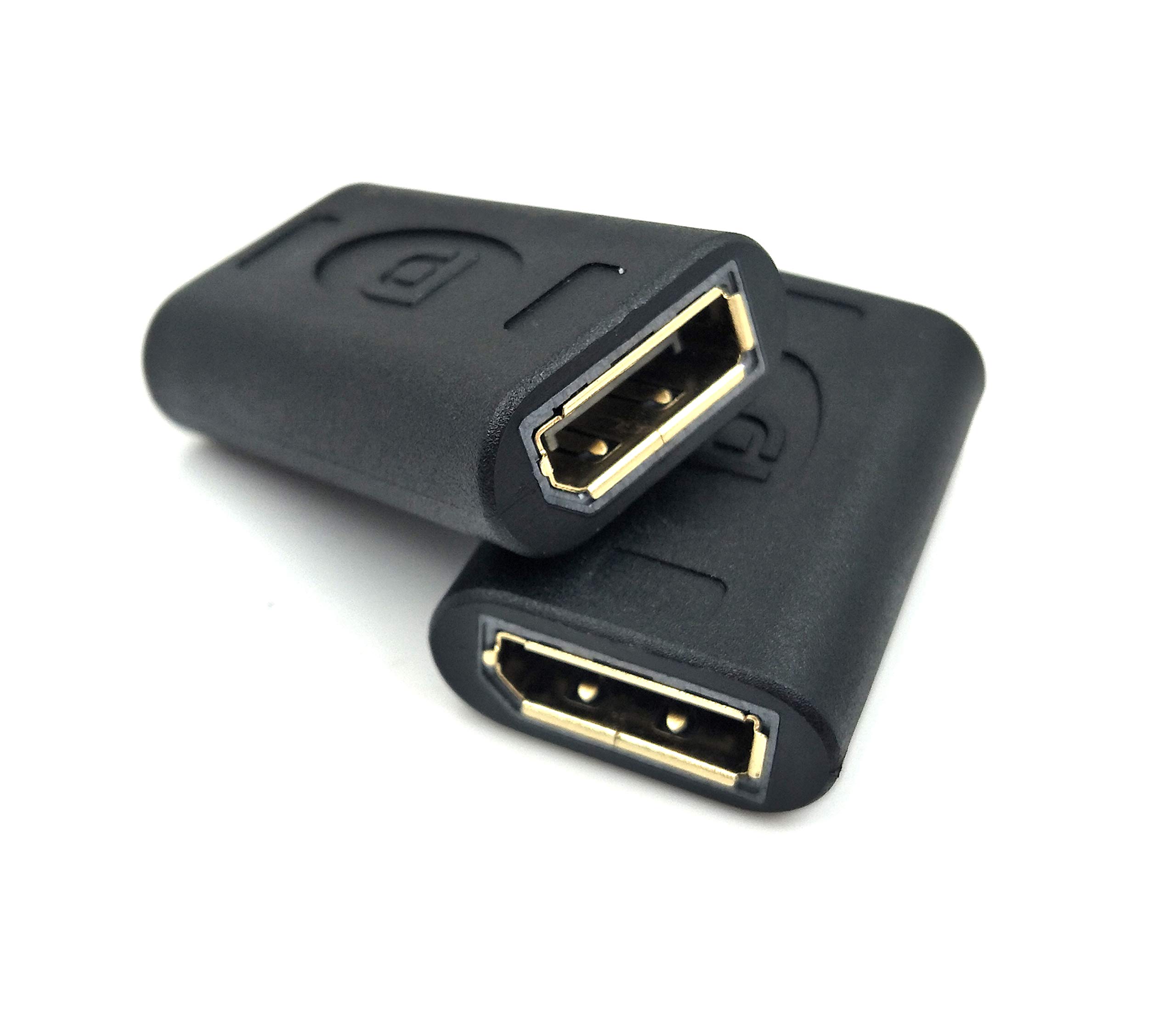 Poyiccot Displayport to Displayport Coupler, 2Pack DisplayPort (DP) Female to DisplayPort (DP) Female Convertor Extension Adapter Black (DP to DP Coupler)