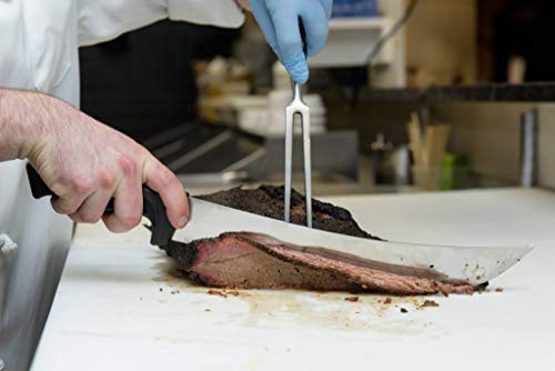 Ergo Chef Prodigy Series 12-Inch Cimeter - Curved High Carbon Stainless Steel Blade - Breaking Knife - Butcher's Meat Knife, Ergonomic Non-Slip Handle, Black