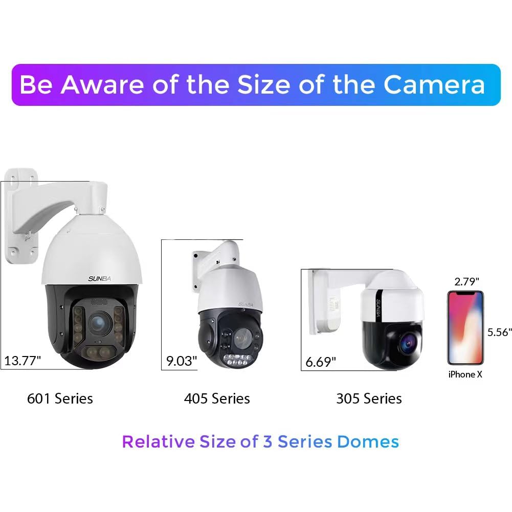 SUNBA Auto Tracking PTZ Camera IP PoE+ Outdoor, RTMP YouTube Broadcasting, Starlight 1080p 25x Optical Zoom, Live Streaming Dome, Night Vision up to 1000ft (Illuminati) Compatible for Hikvision