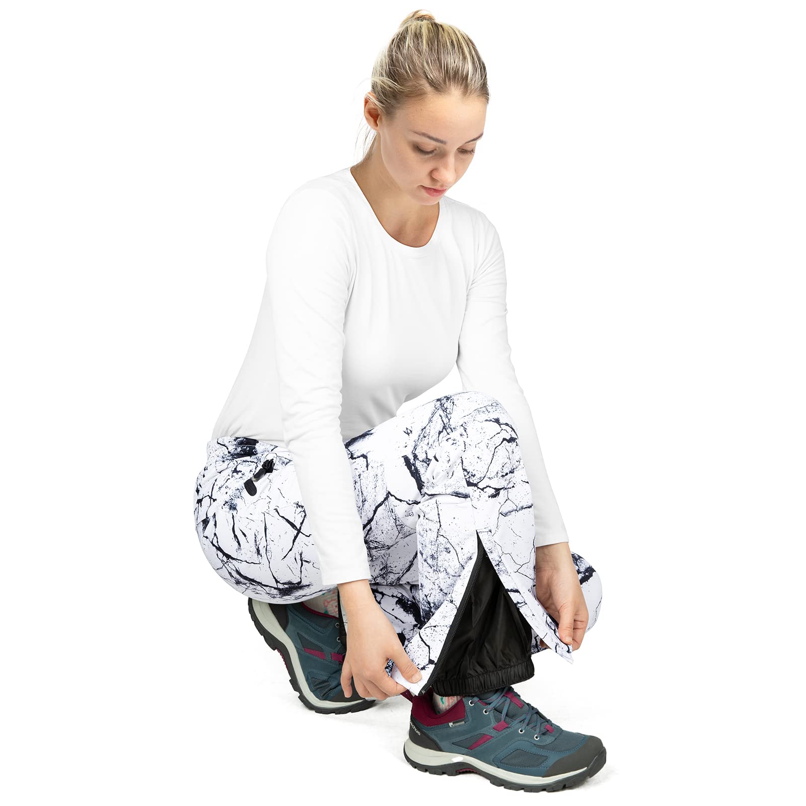 33,000ft Women's Softshell Snow Pants Waterproof Warm Ski pants Insulated Ripstop Snowboard Winter Pants