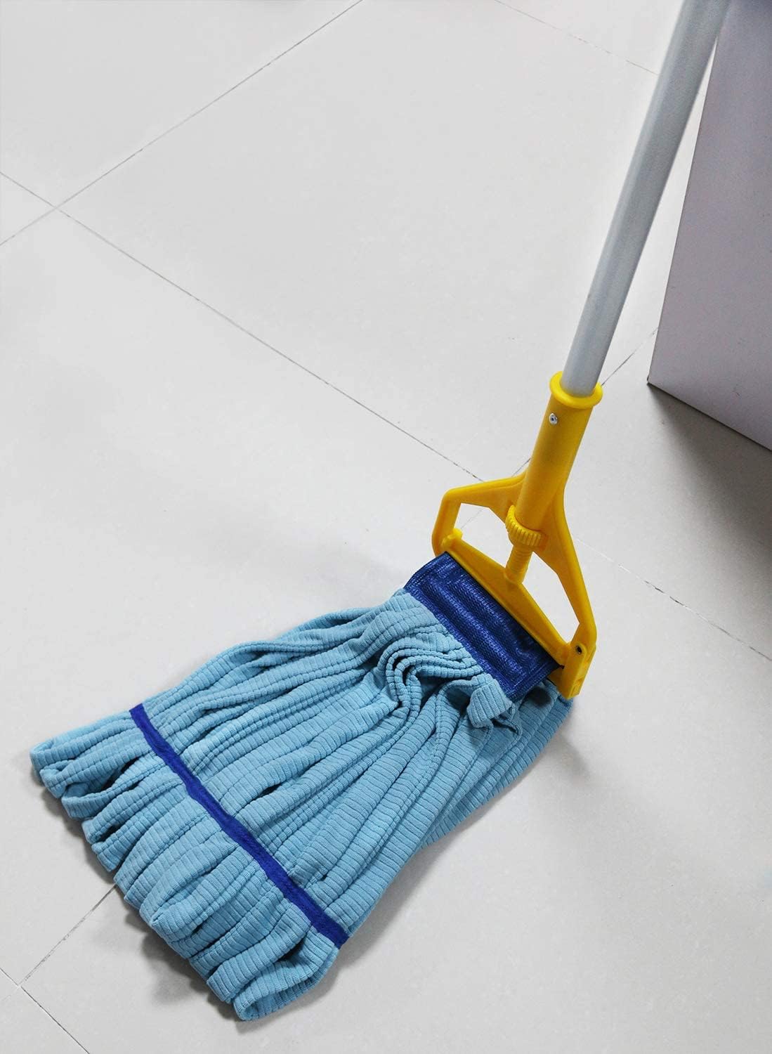 Microfiber Tube Mop Head(16 oz.), 6 Inch Headband, Loop End Commercial String Mop Head Replacement for Home, Highly Absorbent, Industrial and Commercial Use