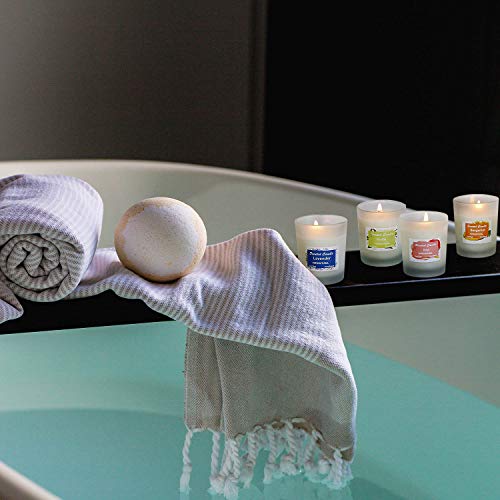 HELLY Soy Candle Strong Scented Candles - Aromatherapy Candles Long Lasting Candles White Frosted Glass Jar Candle (Lemon, Lavender, Rose ,Jasmine,Vanilla,Bergamot) -12 Pack